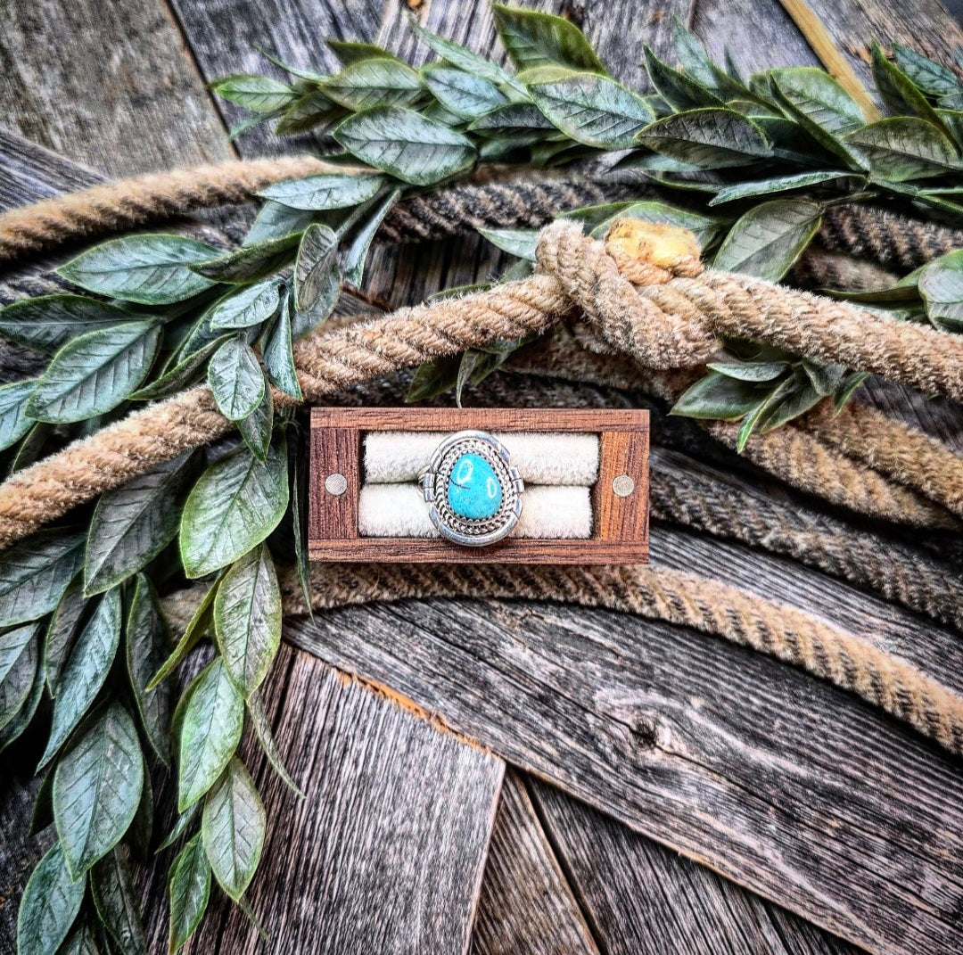 RTS - Sterling Silver and Turquoise Ring - Native Style – Buffalo Wild Co