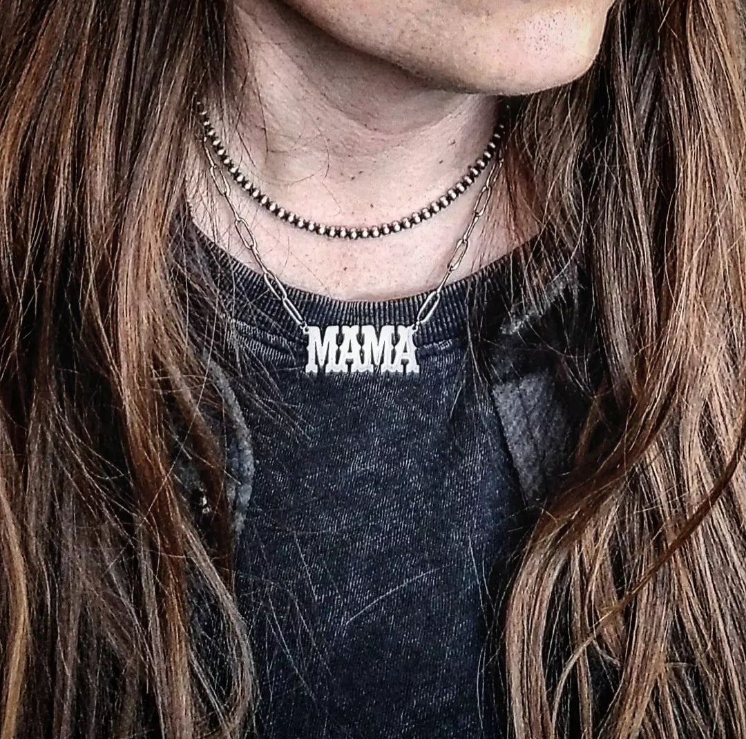 RTS - Word Necklace - Mama Large Western Font – Buffalo Wild Co